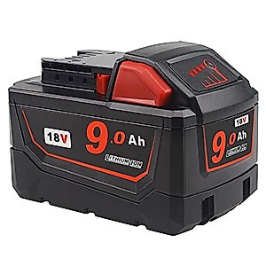 waitley 18V 9.0Ah Replacement Battery Compatible with Milwaukee M18 18v 9000mAh M18B 48-11-1820 48-11-1850 48-11-1828 48-11-10 Lithium-Ion Battery Cordless Power Tools
