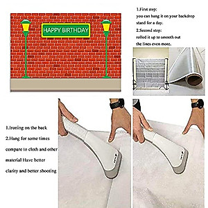 Cartoon Red Brick Wall Backdrop Kids Birthday Party Backdrop Cartoon Party Photo Photography Background 7x5ft