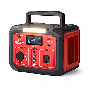 Eastvolt Portable Power Station 240W, 201.6Wh/56000mAh Lithium-Ion Battery with 110V AC Outlet, Solar Generator (Solar Panel Optional) for Emergencies Home and Outdoor Camping