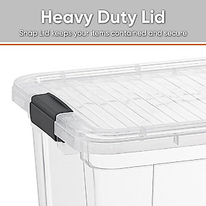 Superio Clear Storage Box with Lid, 6.75 Quart Plastic Container Bins for Organizing, Stackable Crates, BPA Free, Non Toxic, Odor Free, Organizers for Home, Office, School, and Dorm
