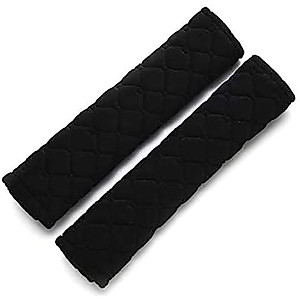 FANTIA 2 PCS Car Seat Belt Pads Cover, Seat Belt Shoulder Strap Covers Protector to Release Stress to Your Neck and Shoulder for a Safety Driving (Black)