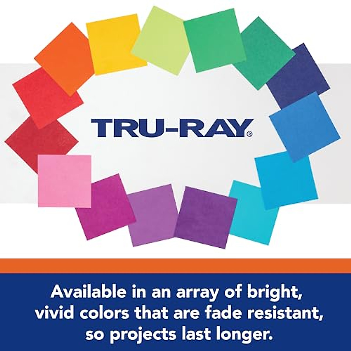 Tru-Ray® Construction Paper, 50% Recycled, Assorted Colors, 12" x 18", Pack Of 50