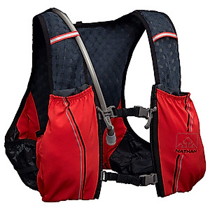 Nathan Hydration Vest Pack for Men/Women 4L. Runner’s Vest with 1.5L Swift/Swiftra Bladder Included. Adaptive Fit Backpack OSFM. Storage Pockets/Pouches. No Bounce, Chafe-Free.