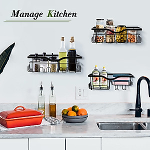 LiviNGPAi Shower Caddy Bathroom Organizer, Wall Mount Shower Organizer, Rustproof Stainless Steel Shower Shelves, Bathroom Shelves for Bathroom, Toilet, Kitchen and Dorm (3 Pack)