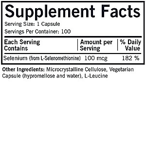 Selenium 100 mcg Capsules - Hypo - 100 ct.