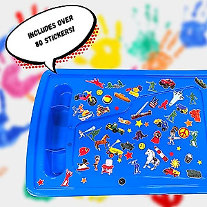 Back Bay Play Under Bed Storage Toy Organizer bin & Kids Sandbox with Cover, Toy Storage Sensory Toys for Toddlers 1-3 and up (Blue)