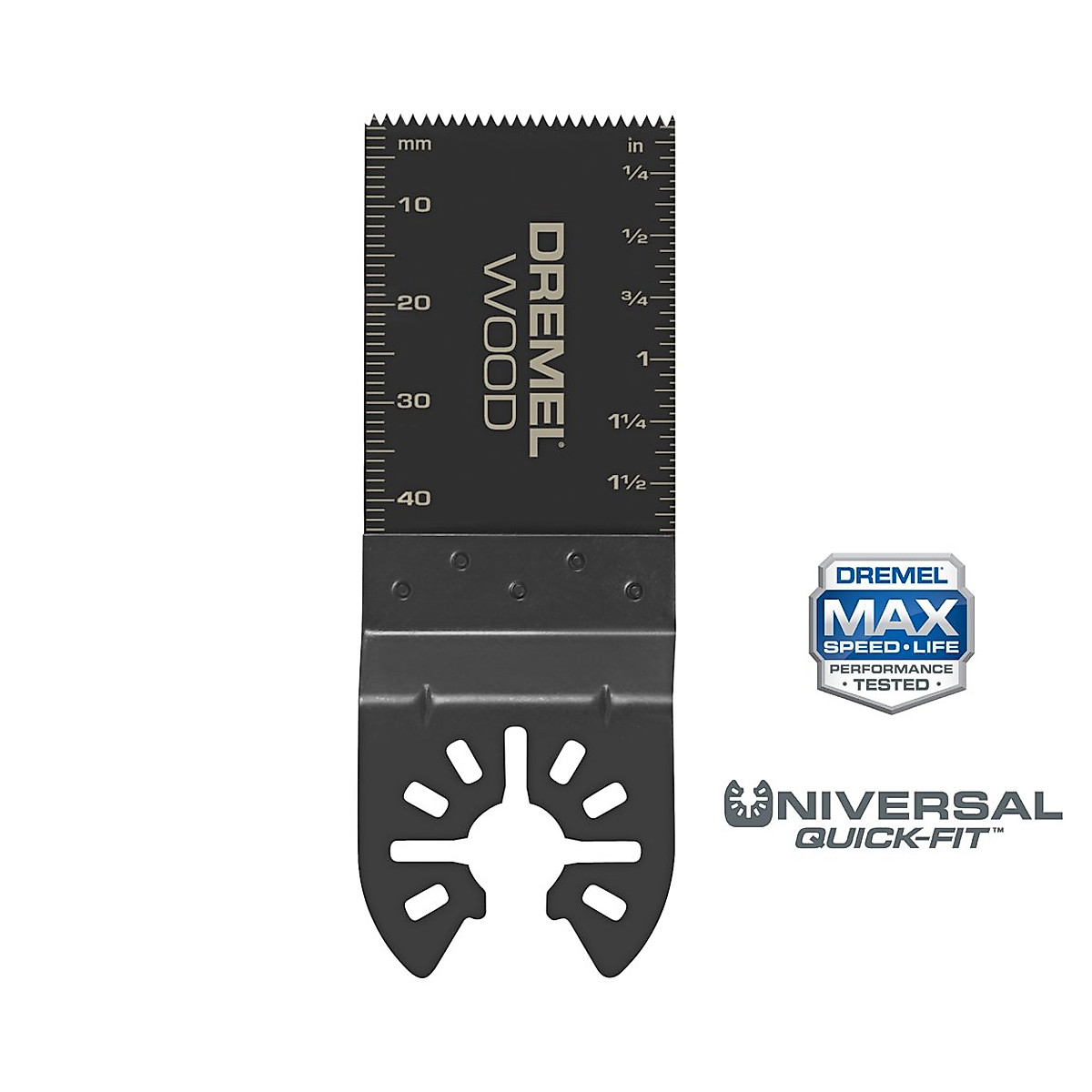 Dremel MM480 Wood Drywall Oscillating Multitool Blade, High Speed Steel Saw Blade Ideal For Wood Cutting Applications – Universal Quick-Fit Interface Fits Bosch, Makita, Milwaukee and Rockwell , Black
