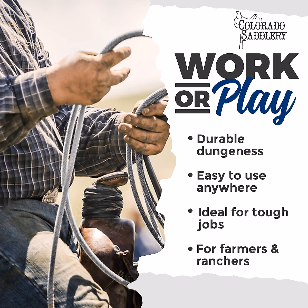 The Colorado Saddlery Silver Dot Ranch Rope