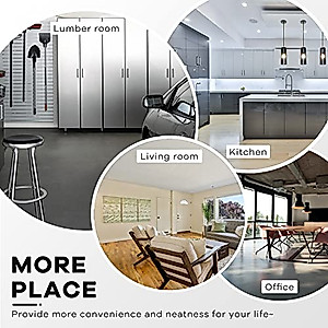 MGHH 5 Tier Garage Shelving, Metal Shelves Wire Shelving Unit Adjustable Heavy Duty Sturdy Steel Shelving Rolling Cart with Casters for Pantry Garage Kitchen (Chrome, 14" D x 30" W x 60" H)