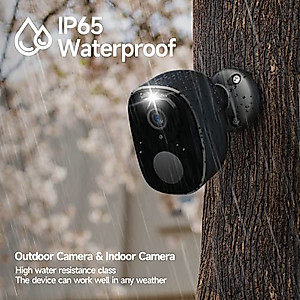 Security Cameras Wireless Outdoor, 2K Battery Powered Camera for Home Security with IP65, SD/ Free Cloud Storage, No Monthly Fee, AI Motion Detection, Color Night Vision, 2-Way Audio (BW4-G-4Pack)