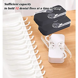 Automatic Portable Floss Dispense,Refillable Dental Floss Portable Case Dispenser,Floss Organizer Travel Floss Cases Holder for Teeth Cleaning (4 Pack)