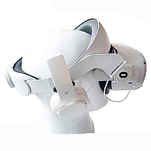 HUAYUWA Virtual Reality Relieve Pressure Head Strap with Headphones Headset Fit for Oculus Quest 2 VR Glasses Accessories