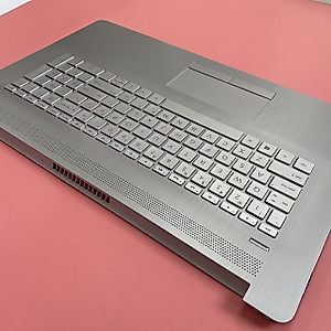 Replacement for HP 17BY 17-by 17CA 17-CA Laptop Upper Case Palmrest Backlit Keyboard Touchpad Assembly Part with ODD L92783-001 6070B1308113 Top Cover Sliver 2020 Year