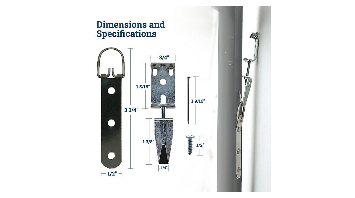 Heavy Duty 100 lbs Mirror Hanging Kit - Leveling Hardware
