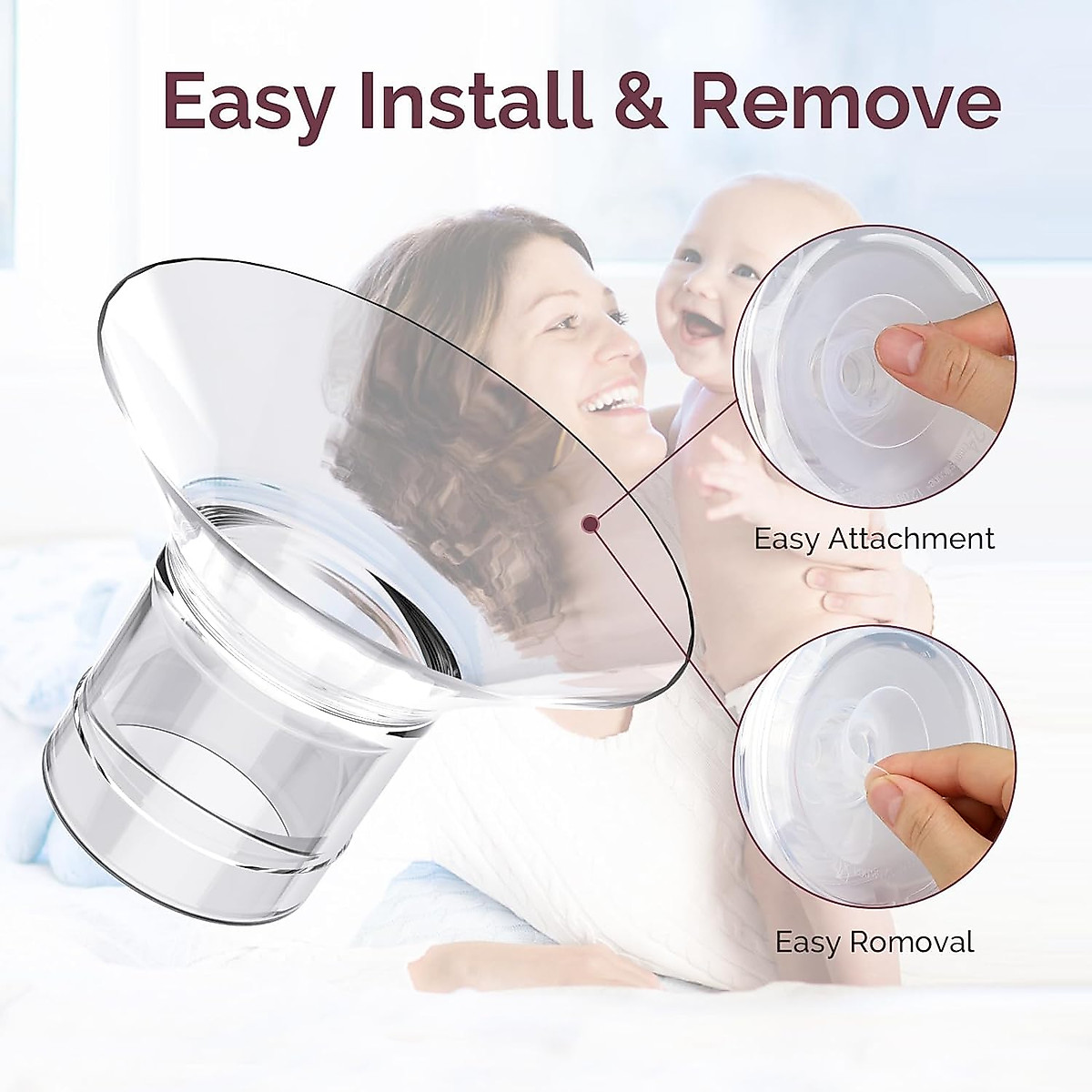 Flange Inserts for Breast Pump 6PCS, 13/15/17mm Flange Inserts Compatible with Spectra/Medela/Momcozy S12 Pro/S9 Pro/S12/S9 Wearable Breast Pump Shields/Flanges, Reduce to Correct Size