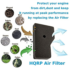 HQRP 2-pack Cleaner Element & Outer Filter compatible with Honda EB2000i, EB2000iT1, EU2000i, EU2000iT1, EU2000iK1 Generators, parts 17211-Z07-000 17218-Z07-000 Replacement