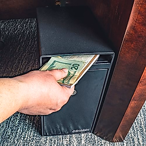 Barska AX13558 Dual Key Depository Safe 0.27 Cu Ft with Drop Slot and Quick Release Bolt, Black