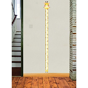 Boodecal 7 inch x 6.6 ft Giraffe Cute Animal Cartoon Version Growth Chart for Kids Height Chart Ruler Wall Decor for Measuring Kids Boys Girls Removable Vinyl Wall Decals Stickers for Children Room
