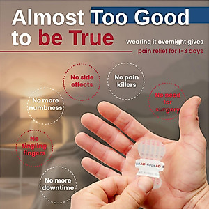 CarpalAid Hand Patch Carpal Tunnel Relief - Quick Pain Relief for Carpal Tunnel Syndrome, Wrist Pain, Medical-Grade Adhesive Strip, One Size Fits Most, 6 Count