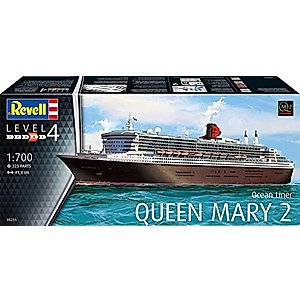 Revell RV05231 1:700-Queen Mary 2, Unpainted