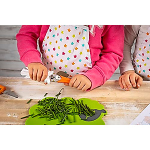 Kuhn Rikon Kinder Kitchen Essential Set, Pink and Purple, sharp enough to cut food but not small fingers,Pink / Purple Set