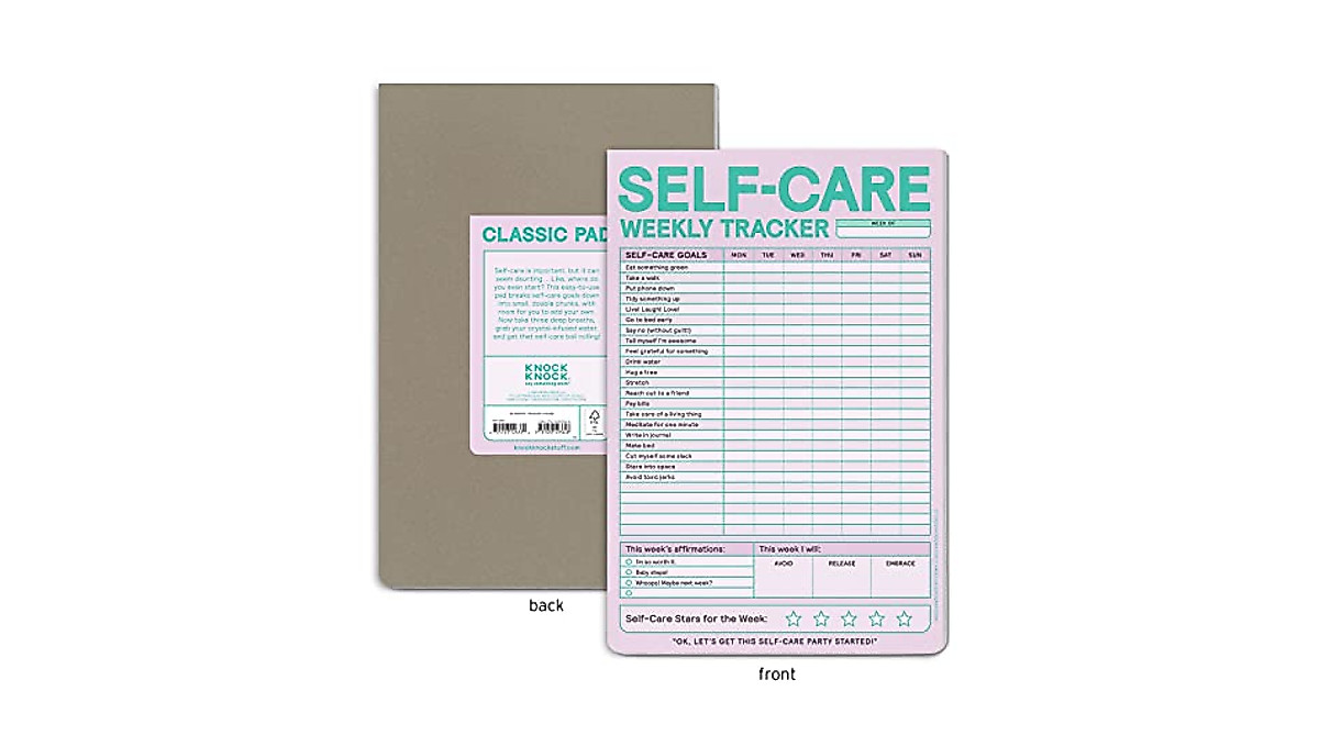 Knock Knock Self-Care Weekly Tracker & Checklist Pad