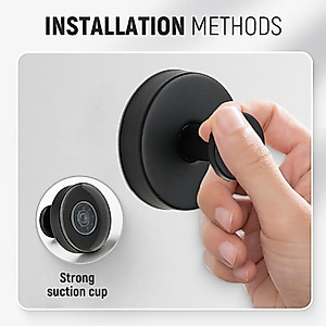 PVZXR Luxe Hold No-Drill Hooks, 2024 Upgraded Suction Cup Hooks for Shower, Shower Hooks for Inside Shower, Bathroom Shower Hooks for Shower, Bathroom, Hanging Towels Home Kitchen (2, Black)