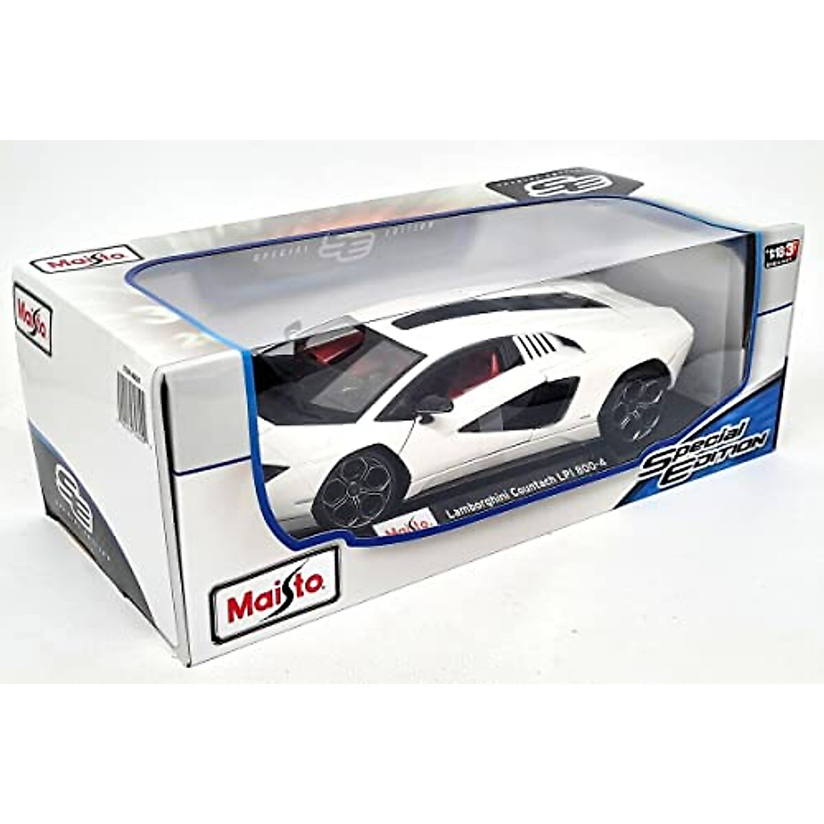 Maisto 1:18 Scale Dei-cast Lamborghini Countach LPI 800-4 White Color Special Edition