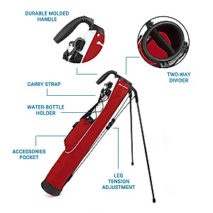 Orlimar Golf Ultra-Lightweight Stand Bag, Plaid Poly Azure Blue, Unisex