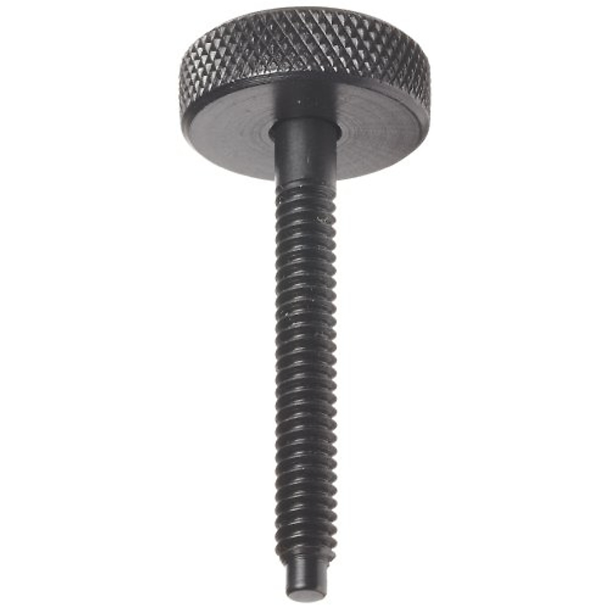 TE-CO 43802 Dog Point Knurled Head Screw Black Oxide, 10-24 Thread x 1-1/2" Lg (2-Pack)