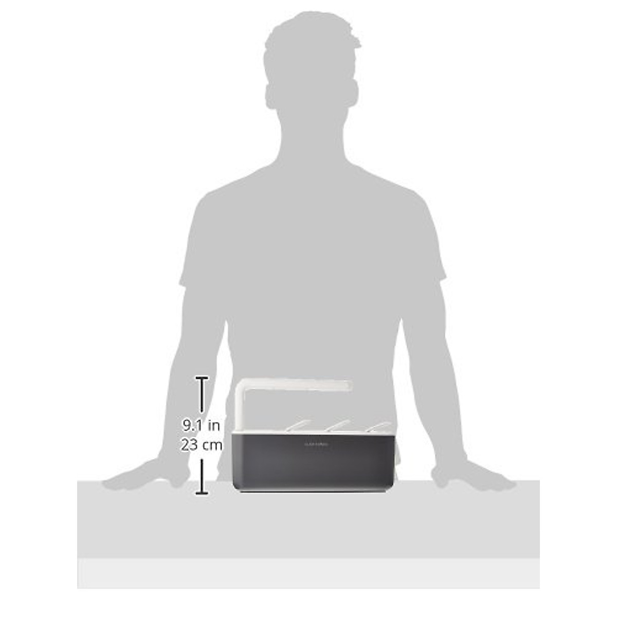 Click & Grow Indoor Herb Garden Kit with Grow Light | Smart Garden for Home Kitchen Windowsill | Easier Than Hydroponics Growing System | Vegetable Gardening Starter (3 Basil Pods Included), Grey