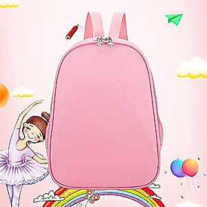 Yitengteng Ballerina Bag,Nylon Dance Backpack Bag for Girls,Simple and Large-capacity Children's Bag (Pink)