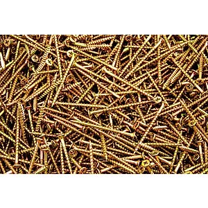 (2500) Phillips Bugle Head 8 x 2-1/2 Coarse Drywall Wood Screw Yellow Zinc Bulk