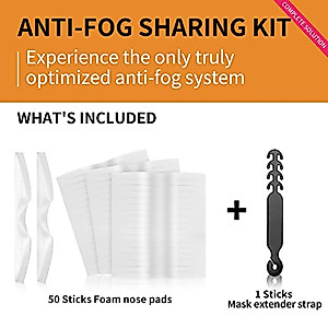 Sponge Anti-Fog Nose Bridge Pads Seal Nose Cushion Memory Foam Nose Pads Self-Adhesive Protection Strip Nose Pad for Mask 50 PCS Black