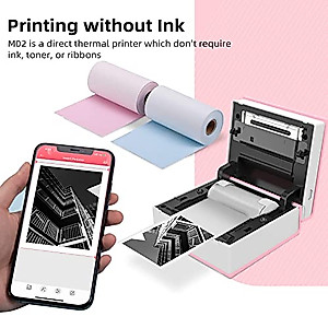 Phomemo Mini Bluetooth Sticky Printer M02 Thermal Inkless Pocket Printer, Portable Hand-held Small Printers, Compatible with iOS, Android for Travel, Note, to-do List, Journal, Planner, Scrapbook
