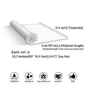 Kitchen Waterproof Oil Proof Aluminum Foil Sticker, Silver Chequer Peel and Stick Wallpaper Removable and Self Adhesive Paper for Kitchen Countertops Desk Cabinet (15.7"x118", Silver Chequer)