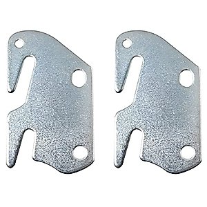 JJHXSM 2pcs Iron Bed Frame Hooks Wooden Bed Rail Hook Plates 3.8x2.3x0.08 Inches for Headboard Replacement Hanging Piece Bed Rail Hook Plate