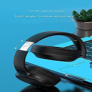 Grandeals Bluetooth Headphones Over-Ear,60 Hours Playtime Foldable Lightweight Wireless Headphones Hi-Fi Stereo,Bass Adjustable Headset with Built-in HD Mic,FM,AUX/TF for PC/Home, Khaki