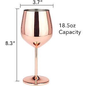 PG Bundle #1 - Moscow Mule Mugs (4pc) and Copper Stainless Steel Wine Glass (4pc)