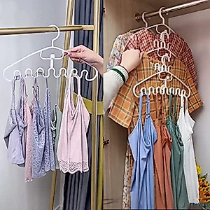 10 Pack Plastic Wavy Clothes Hanger Non Slip Cami Space Saving Hangers Closet Organizer for Tank Top, Bra, Strappy Dress,Bathing Suit, Long Stockings,Belt,Necktie (10 Pack)