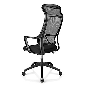 Realspace® Lenzer Mesh High-Back Task Chair, Black