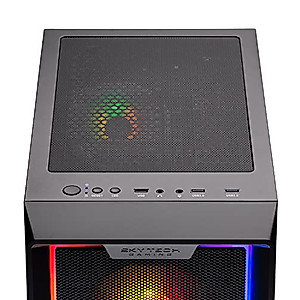 Skytech Gaming Nebula Gaming PC Desktop – Intel Core i3 12100F 3.3 GHz, NVIDIA GTX 1650, 500GB NVME SSD, 16GB DDR4 RAM 3200, 600W Gold PSU, 11AC Wi-Fi, Windows 11 Home 64-bit,Black