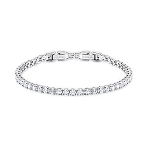 SWAROVSKI Crystal Deluxe White Rhodium-Plated Tennis Bracelet
