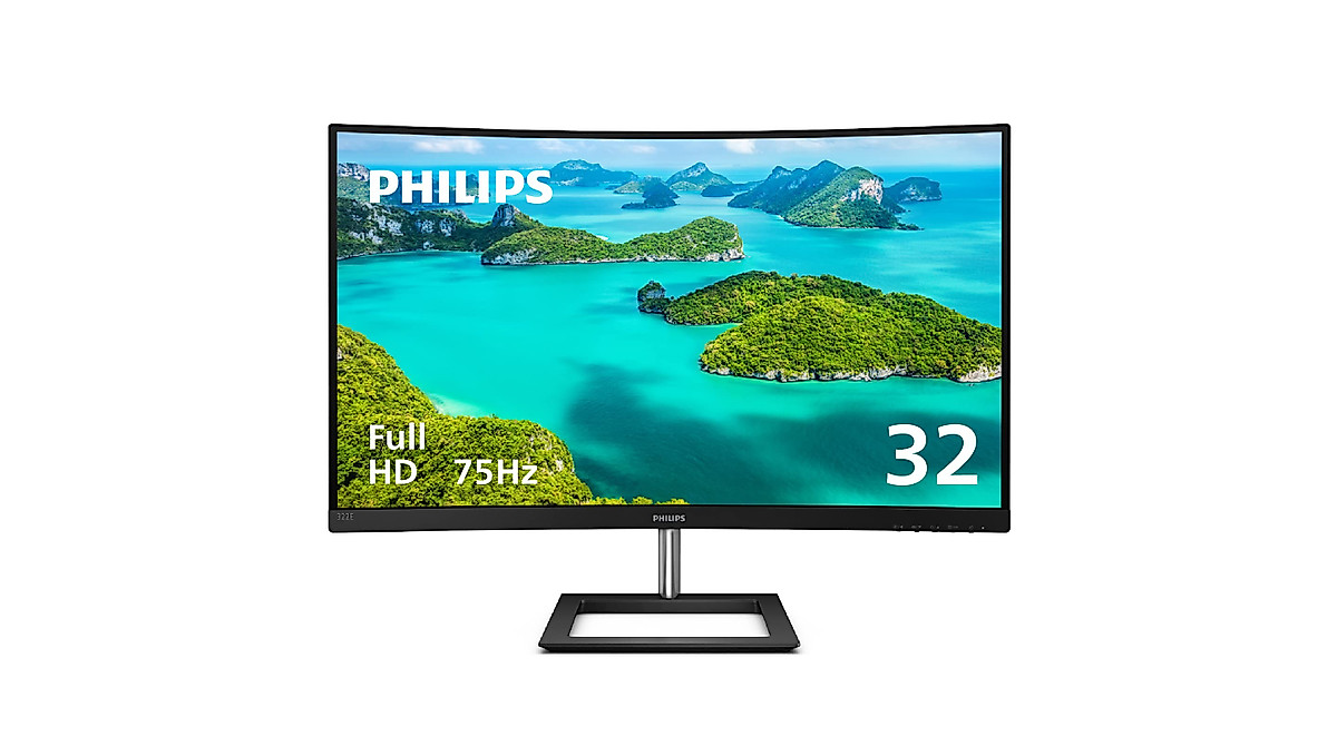 PHILIPS 322E1C 32" Super-Curved Frameless Monitor, Full HD VA, 104% ...
