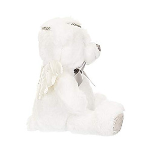DEMDACO Angel Bear With Silver Crown Soft White Children's Plush Stuffed Animal