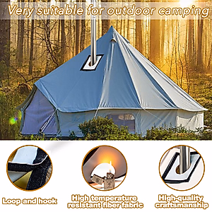 UNDUSLUY Outdoor Portable Wood Burning Stove, Heating Burner Stove for Tent,Camping, Ice-fishing, Cookout, Hiking, Travel, Includes Pipe Tent Stove+Tent Stove Jack