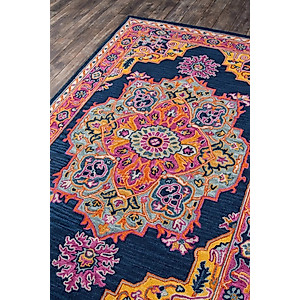Momeni Ibiza Wool Area Rug, 8' X 10', Navy