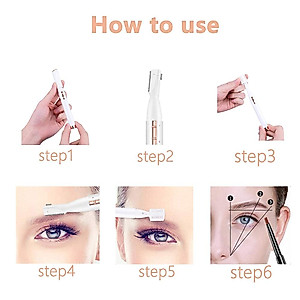 ZEXELLER Eyebrow Trimmer Facial Hair Trimmer for Women Electric Eyebrow Trimmer Epilator for Man Women