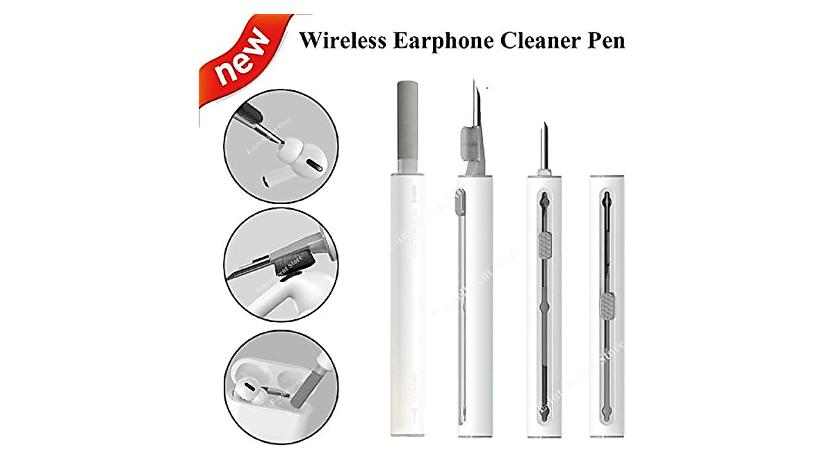 Bluetooth Earbuds Cleaning Pen - 3-in-1 Portable Tech Cleaner