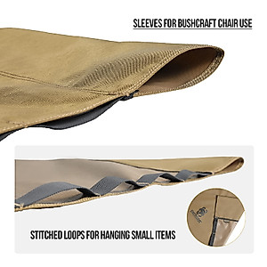 OneTigris Bushcraft Mat, Heavy Duty Tripod Chair Cloth, 500D Cordura Nylon Tent Door Mat, 50" x 26"